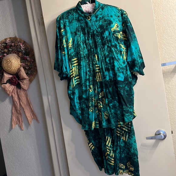 Bali Batiks | Pants & Jumpsuits | 2 Piece Of Palazzo Pant Set In Aloha Batik Motif Euc Gartered ...